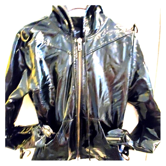 Lip Service | Jackets & Coats | Lip Service Vinyl Hooded Jacket | Poshmark